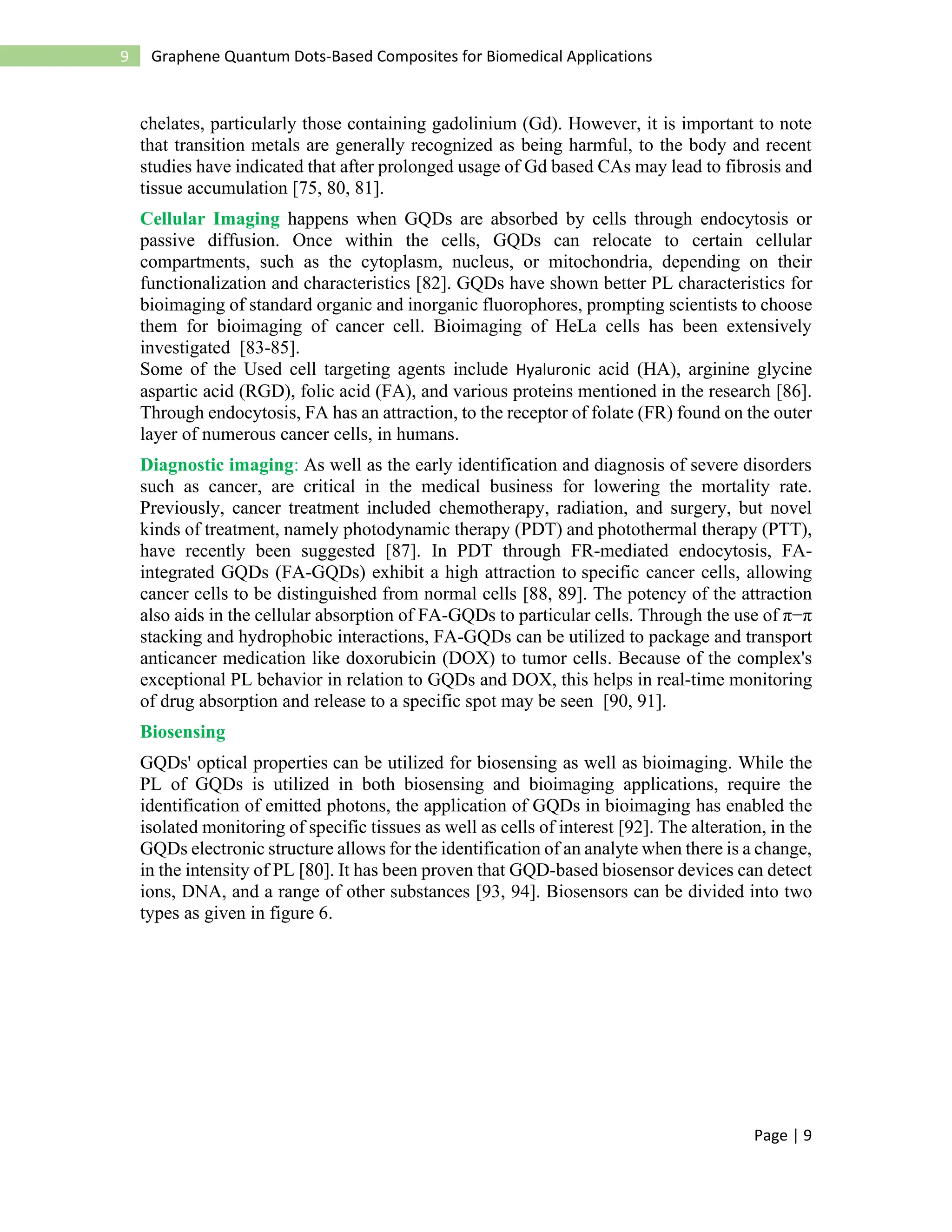 Graphene Quantum Dots-Based Composites for Biomedical Applications | PDF