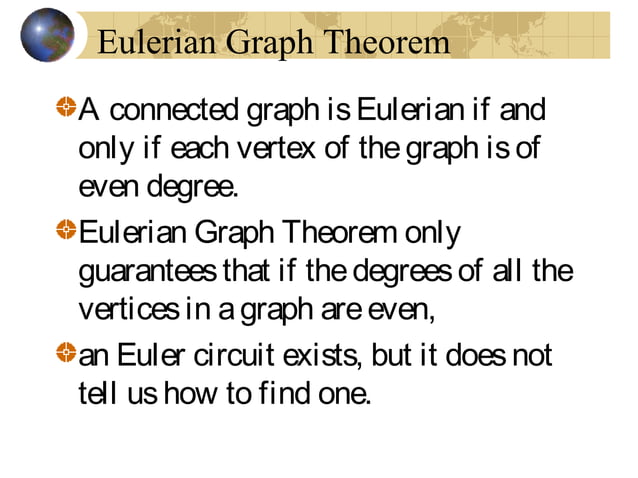 Graph: Euler path and Euler circuit | PPT