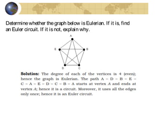 Graph: Euler path and Euler circuit | PPT