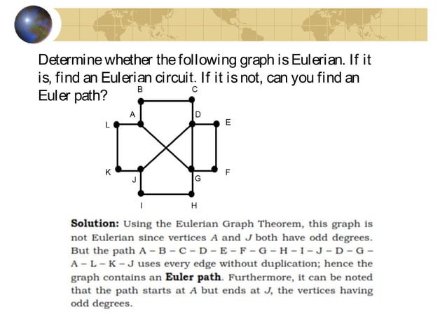 Graph: Euler path and Euler circuit | PPT