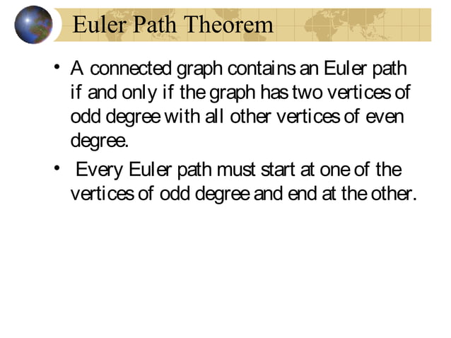 Graph: Euler path and Euler circuit | PPT