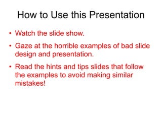Good presentations vs. Bad presentations | PDF