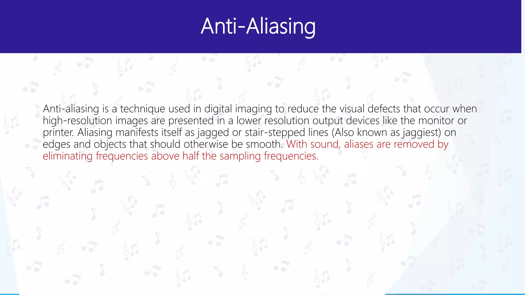 Anti- aliasing computer graphics | PPTX