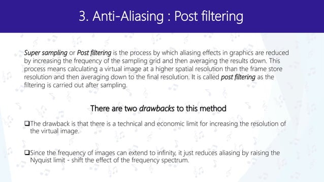 Anti- aliasing computer graphics | PPTX
