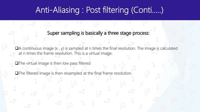 Anti- aliasing computer graphics | PPTX