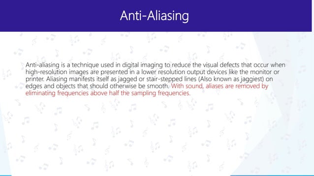 Anti- aliasing computer graphics | PPTX