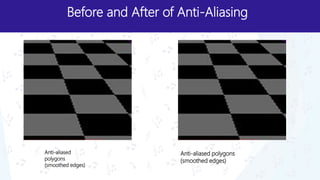 Anti- aliasing computer graphics | PPTX