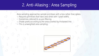 Anti- aliasing computer graphics | PPTX