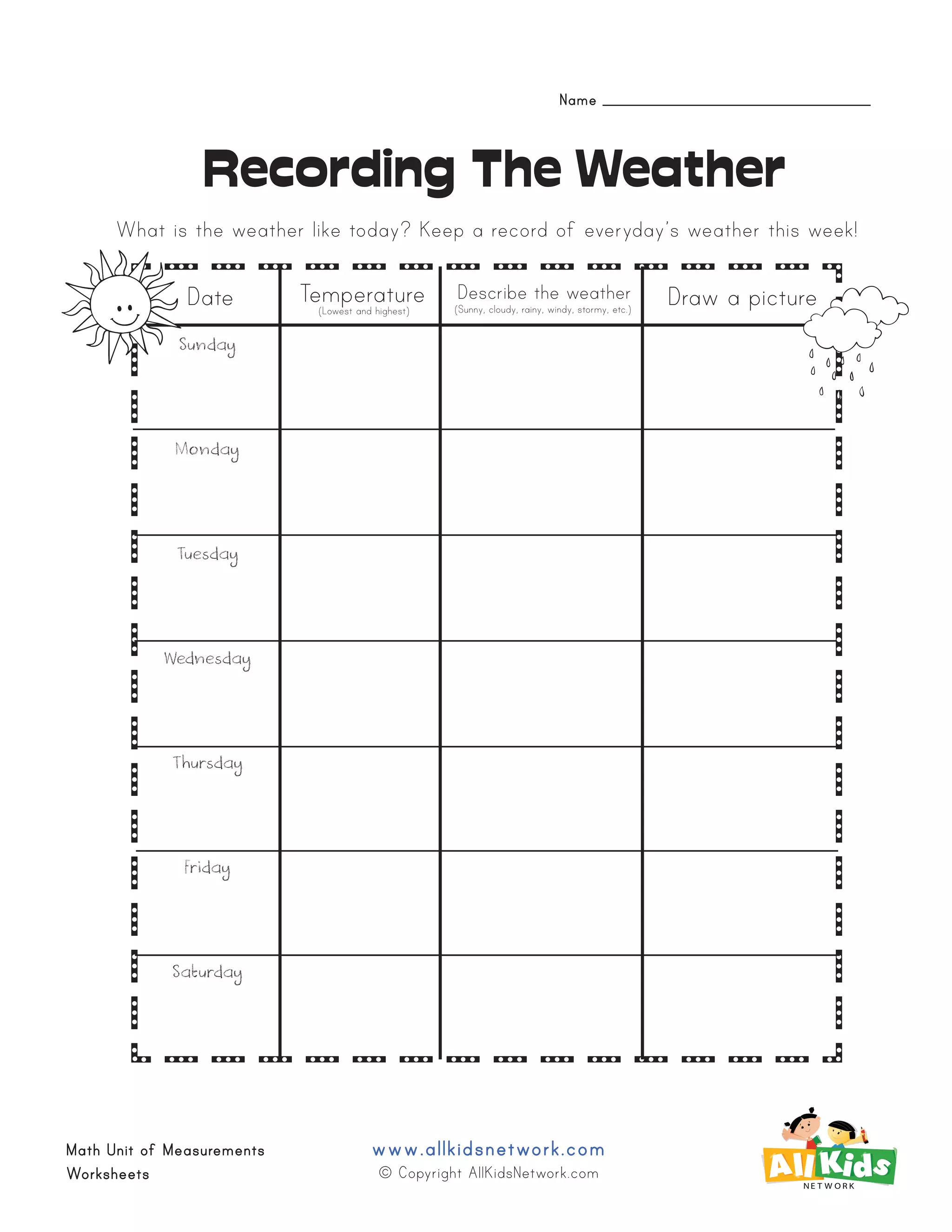 Graphic organizers-recording-weather | PDF