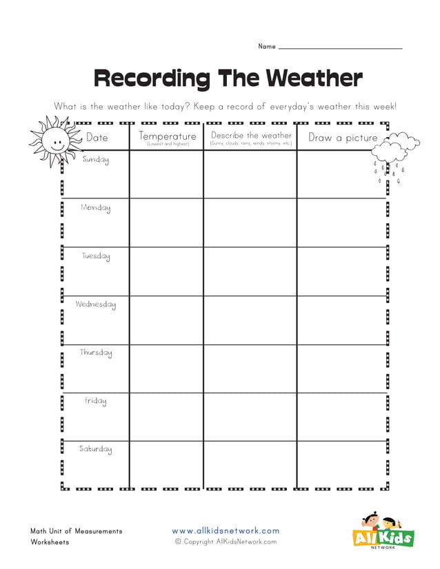 Graphic organizers-recording-weather | PDF