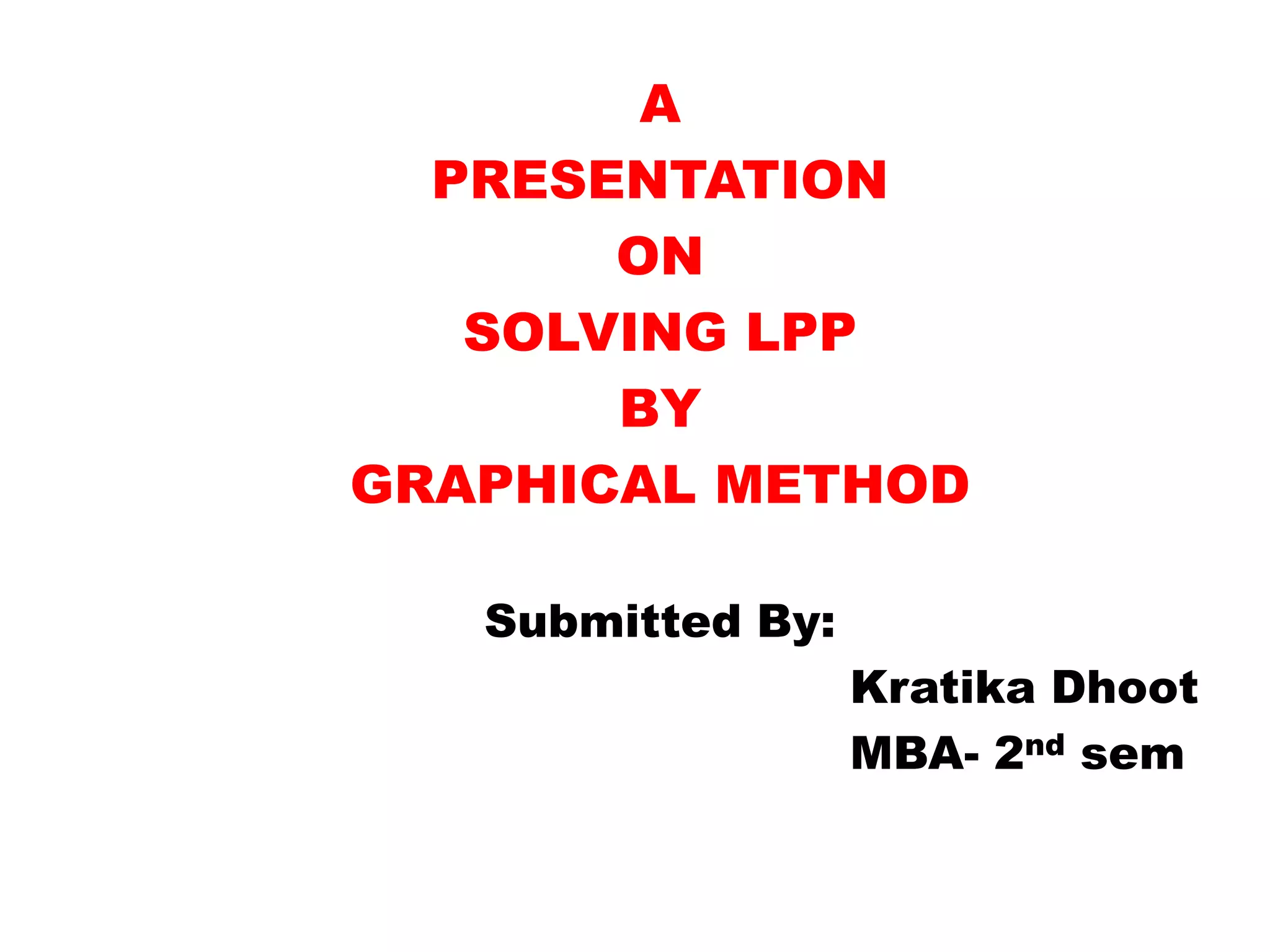 graphical method | PPTX