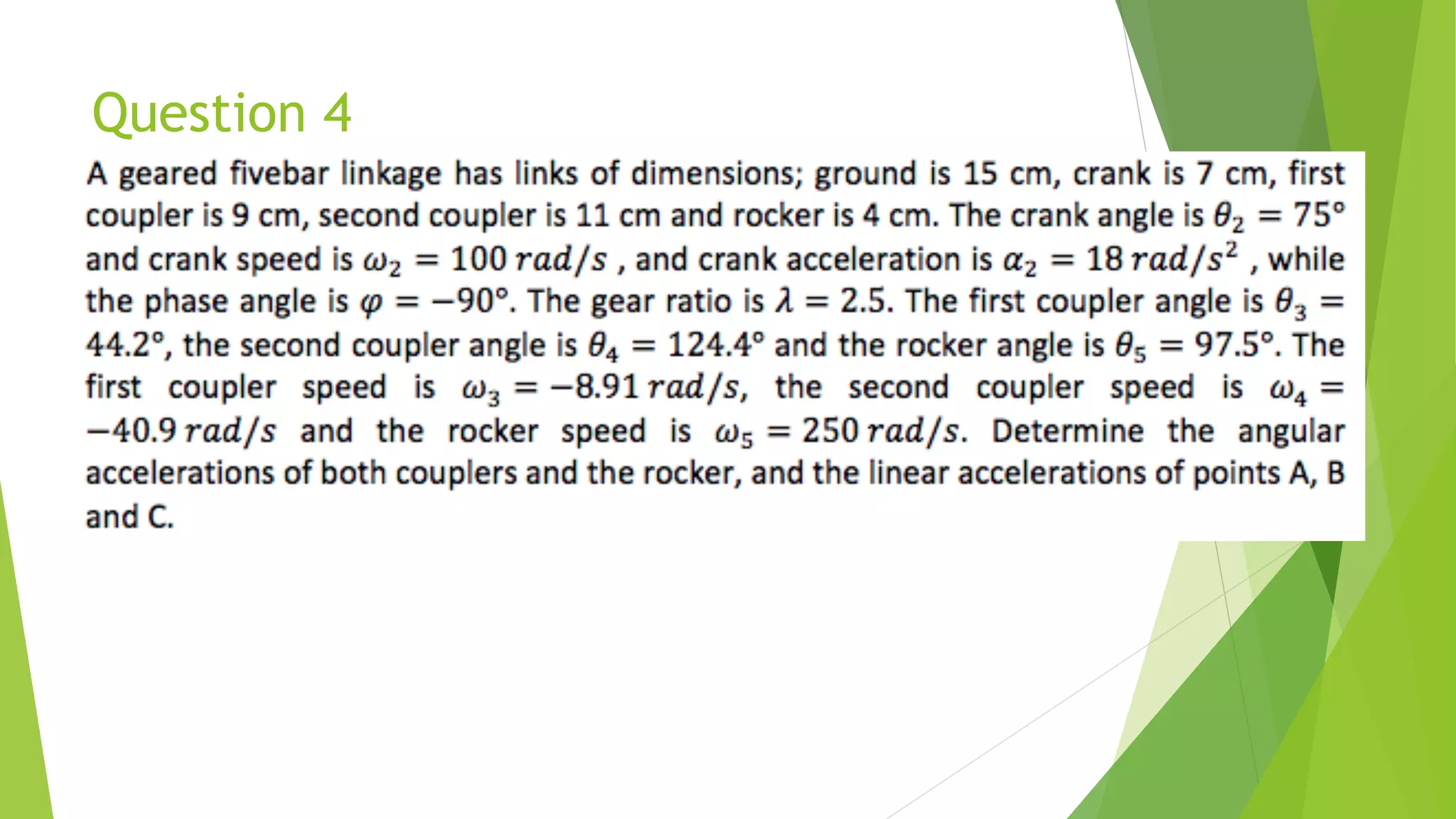 Graphical and analytical acceleration analysis Q&A | PDF