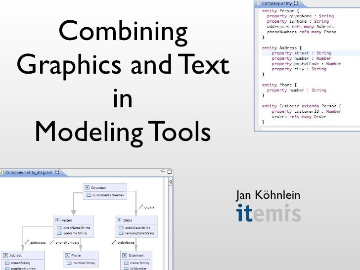 Combining Text And Graphics In Eclipse Based Modeling Tools