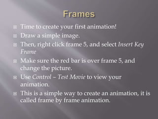 Graphical Animation - Flash Introduction | PPTX