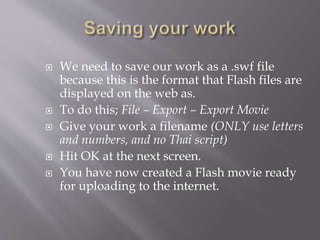 Graphical Animation - Flash Introduction | PPTX