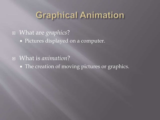 Graphical Animation - Flash Introduction | PPTX