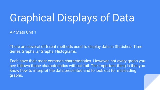 Graphical Displays of Data | PPT