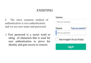Graphical password authentication | PPT