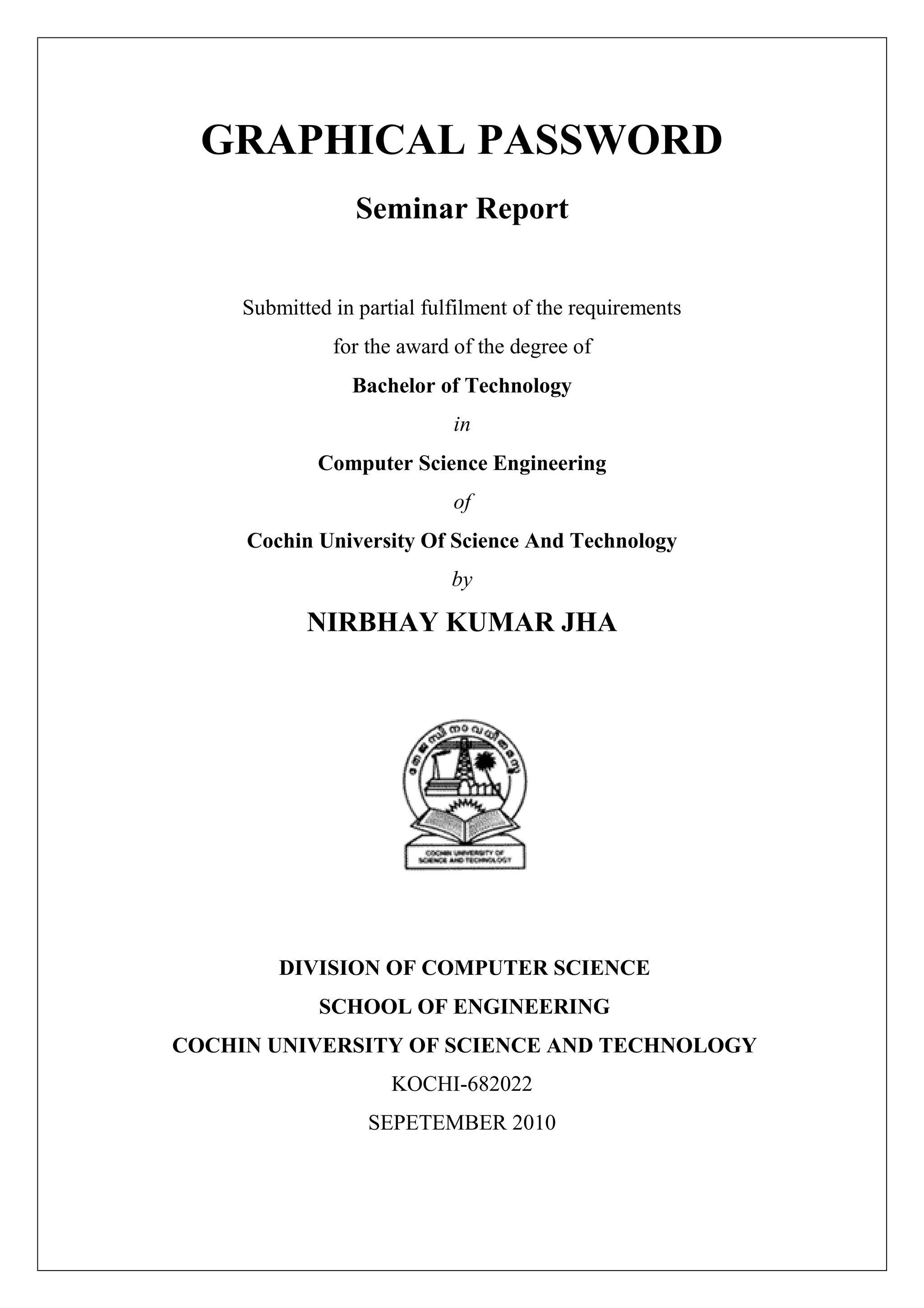 Presentation on Graphical password-technology to make system more secured | PDF | Graphics ...