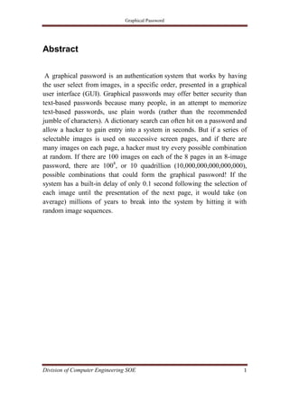 Presentation on Graphical password-technology to make system more ...