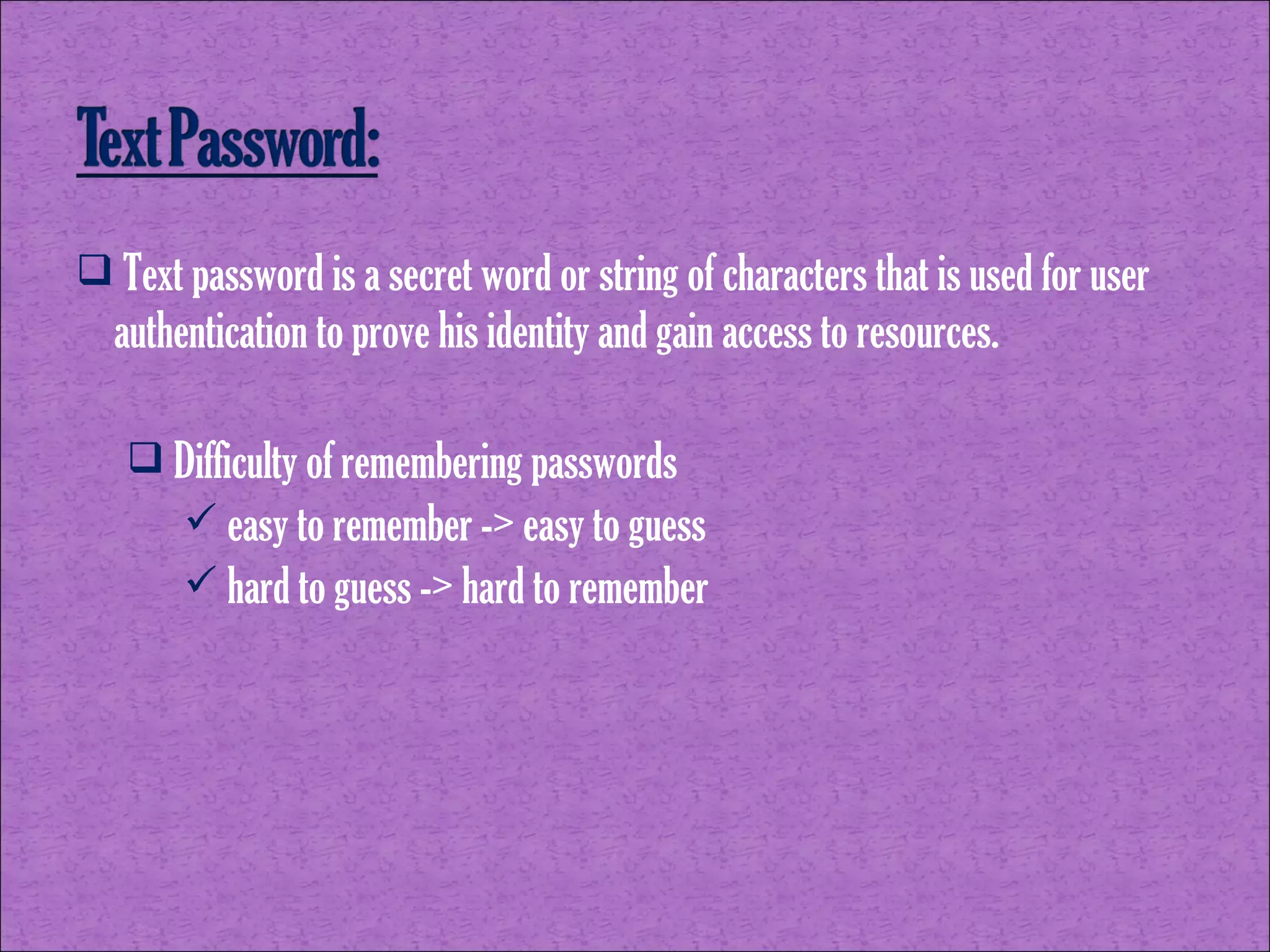 Graphical password authentication | PPT