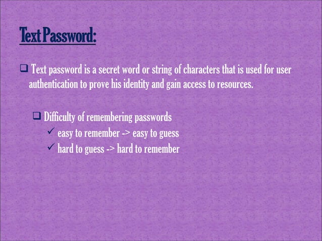 Graphical password authentication | PPT