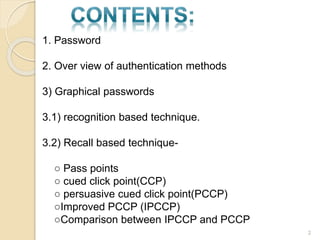 Graphical password authentication | PPTX | Internet | Computing