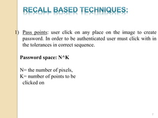 Graphical password authentication | PPTX | Internet | Computing