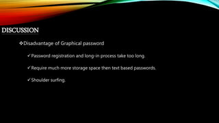 Graphical password authentication | PPT