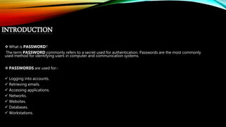 Graphical password authentication | PPT