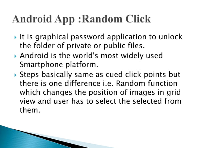 Graphical password authentication system ppts | PPTX