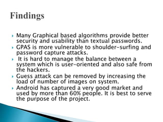 Graphical password authentication system ppts | PPTX
