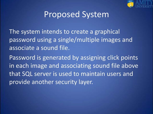 Graphical password authentication system with association of sound | PPT