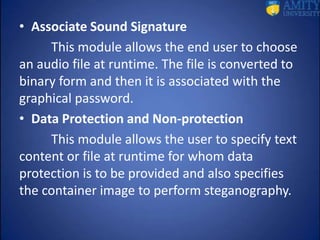 Graphical password authentication system with association of sound | PPTX | Databases | Computer ...