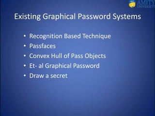 Graphical password authentication system with association of sound | PPTX | Databases | Computer ...