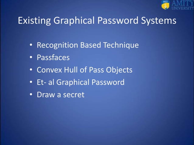 Graphical Password Authentication System With Association Of Sound Ppt