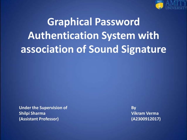 Graphical Password Authentication System With Association Of Sound