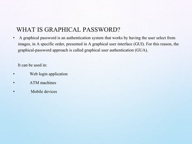 Graphical password | PPT