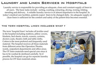 HOSPITAL LAUNDRY DESIGN literature study - RM | PDF
