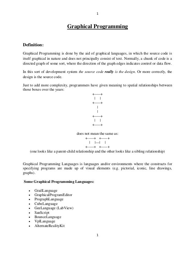 Graphical programming