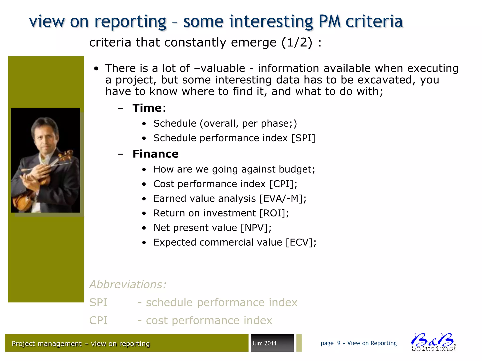 Graphical project reporting-v1-0 | PPT