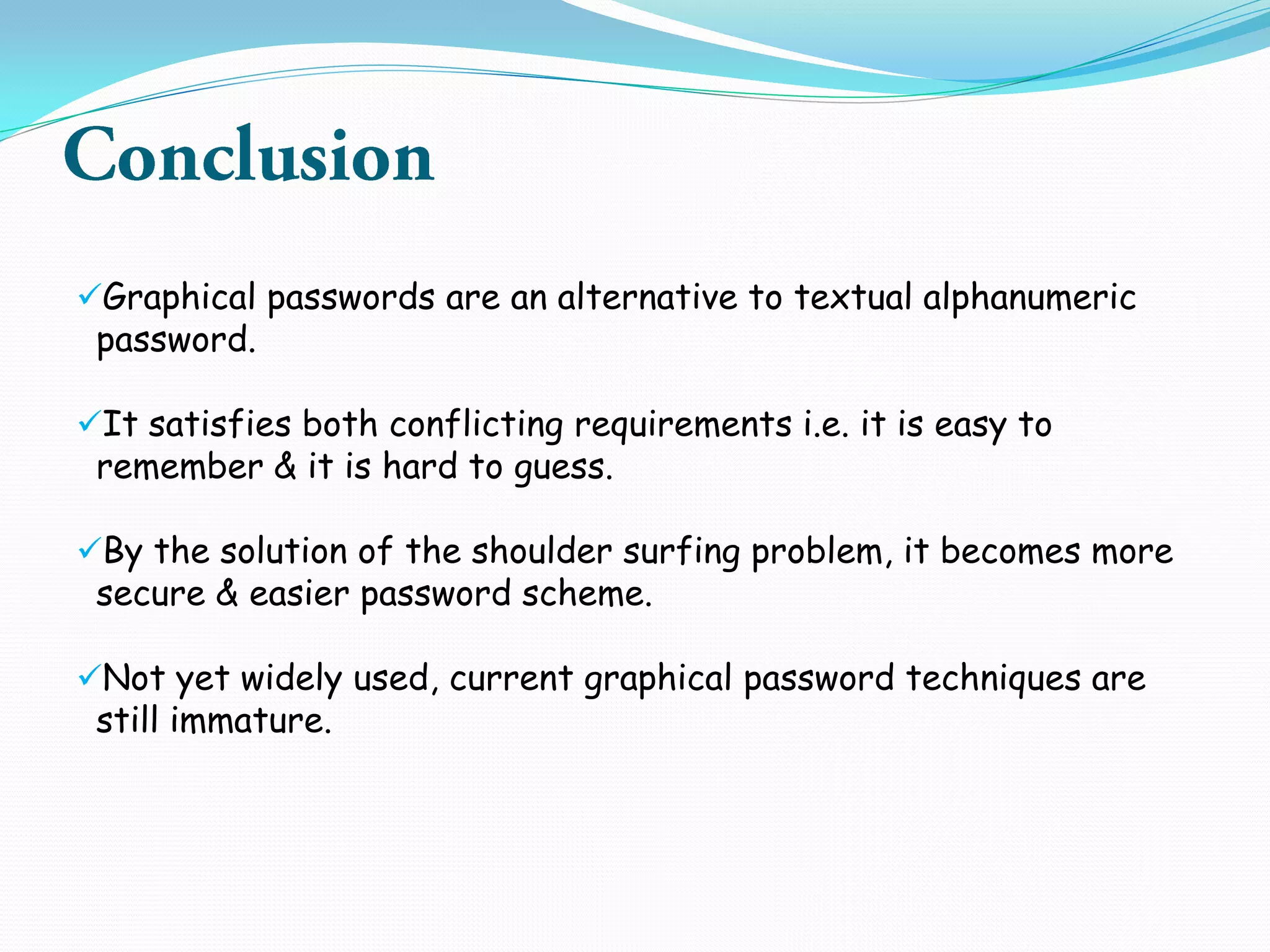 Graphical password authentication | PPTX
