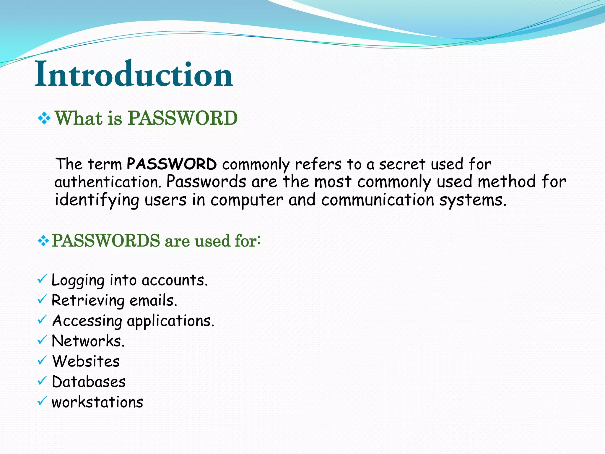 Graphical password authentication | PPTX