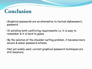 Graphical password authentication | PPTX