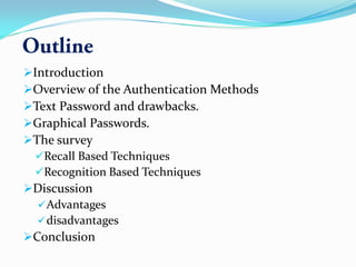 Graphical password authentication | PPTX