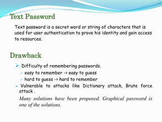 Graphical password authentication | PPTX