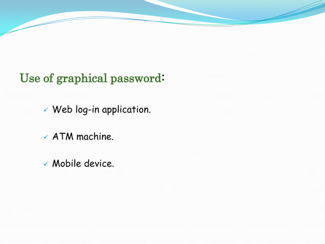 Graphical password authentication | PPTX