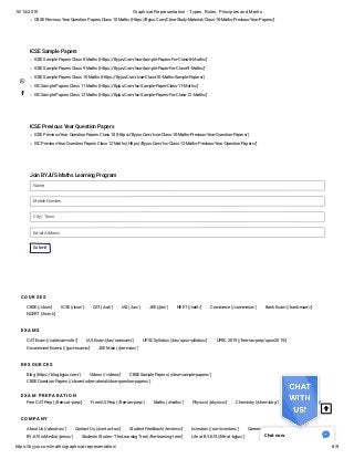 Graphical representation types, rules, principles and merits