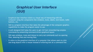 Graphical User Interface (GUI) | PPTX