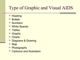 Graphic and visual aids in communication | PPT